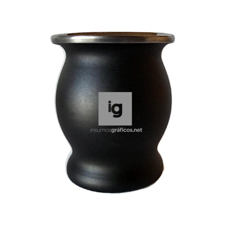 Mate IG Acero Inoxidable Mod. Copa Negro - INSUMOSGRAFICOS.NET
