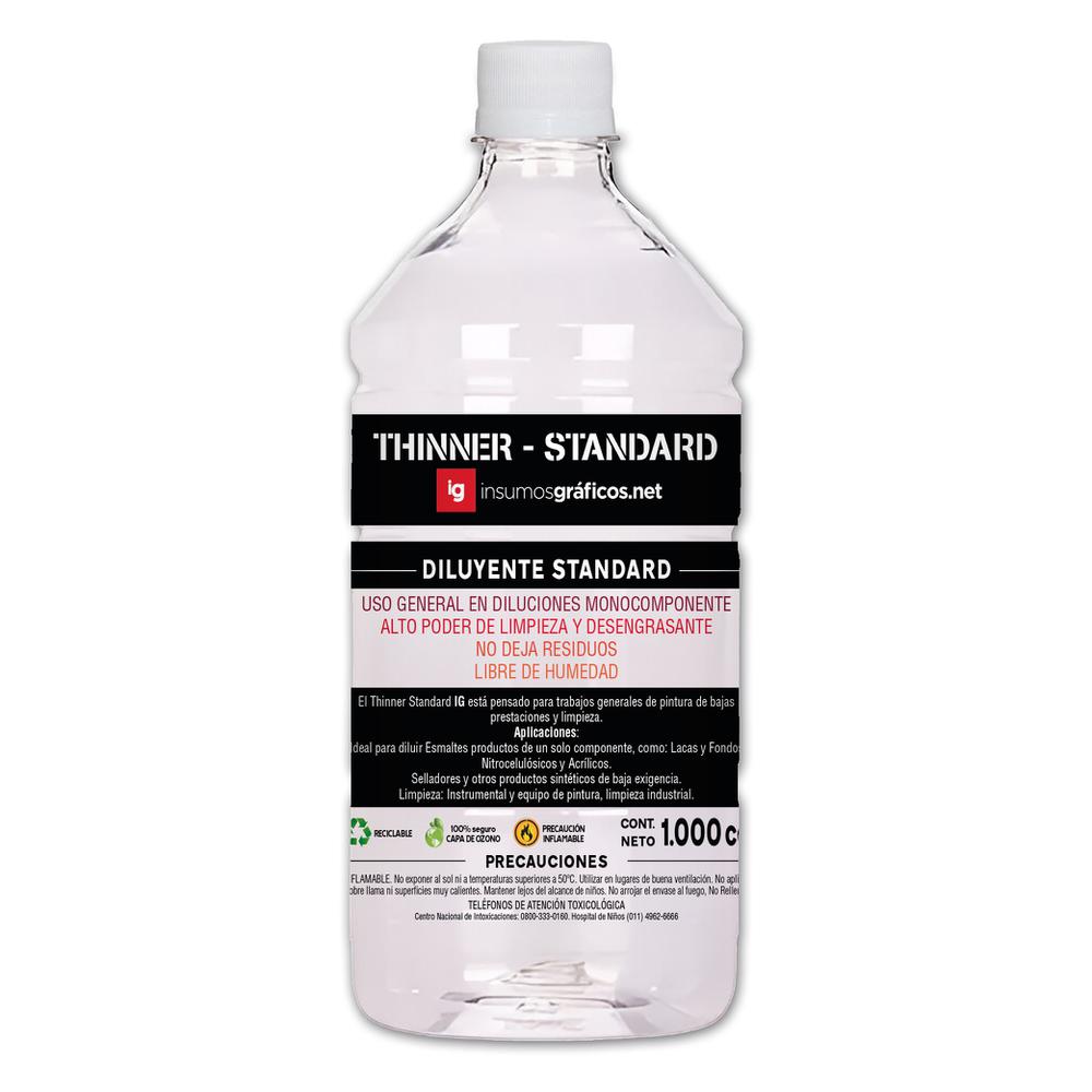 Thinner Estándar Botella 1 L - INSUMOSGRAFICOS.NET